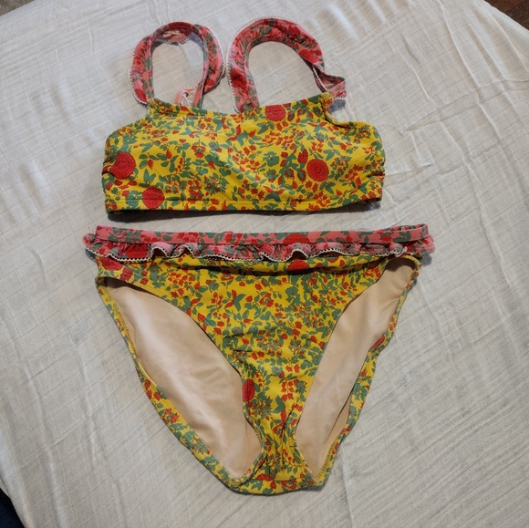 Roller Rabbit | Swim | Roller Rabbit Girls Matching Rhody Print Ruffled ...